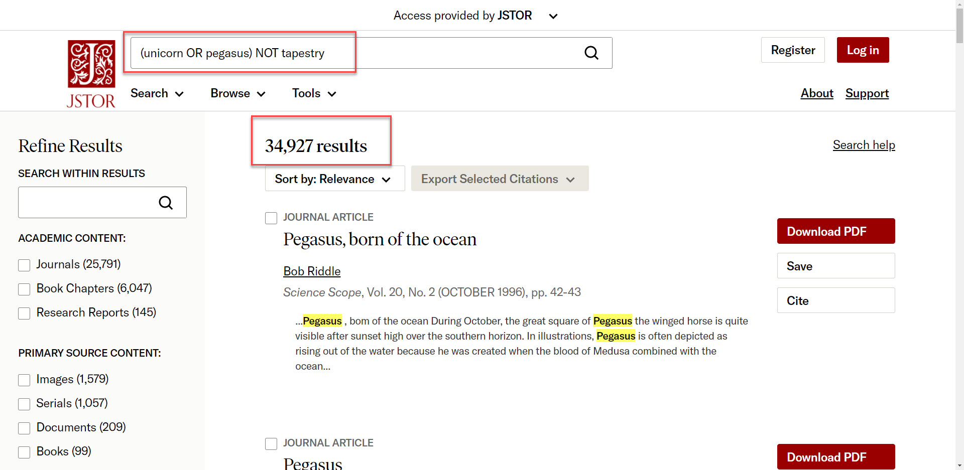 Searching Boolean Operators JSTOR Support